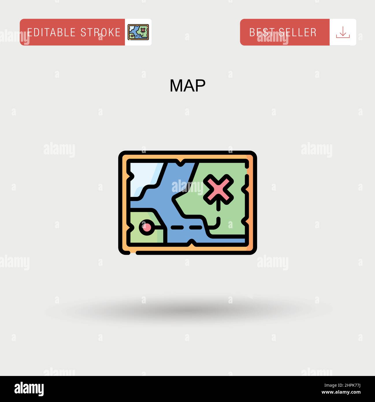 Map Simple vector icon Stock Vector Image & Art - Alamy