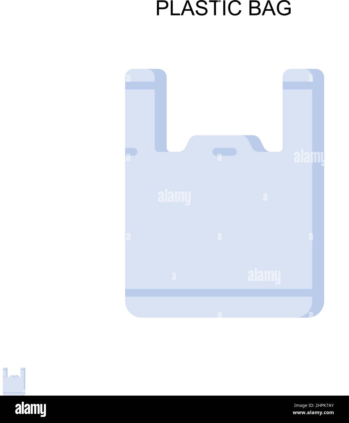 Plastic bag Simple vector icon. Illustration symbol design template for ...