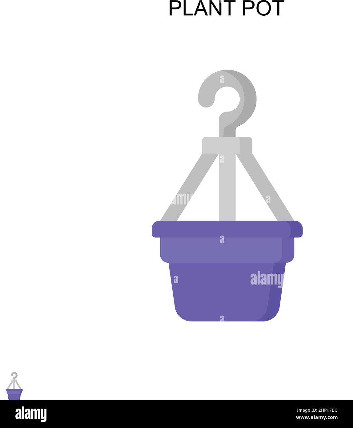 Plant pot Simple vector icon. Illustration symbol design template for ...