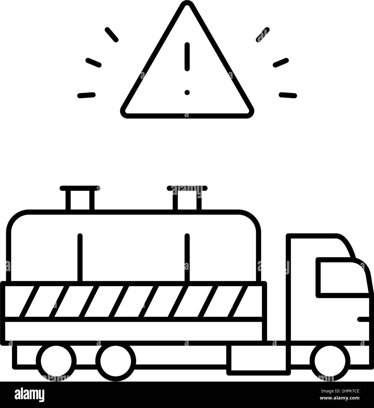 hazardous waste transporter line icon vector illustration Stock Vector ...
