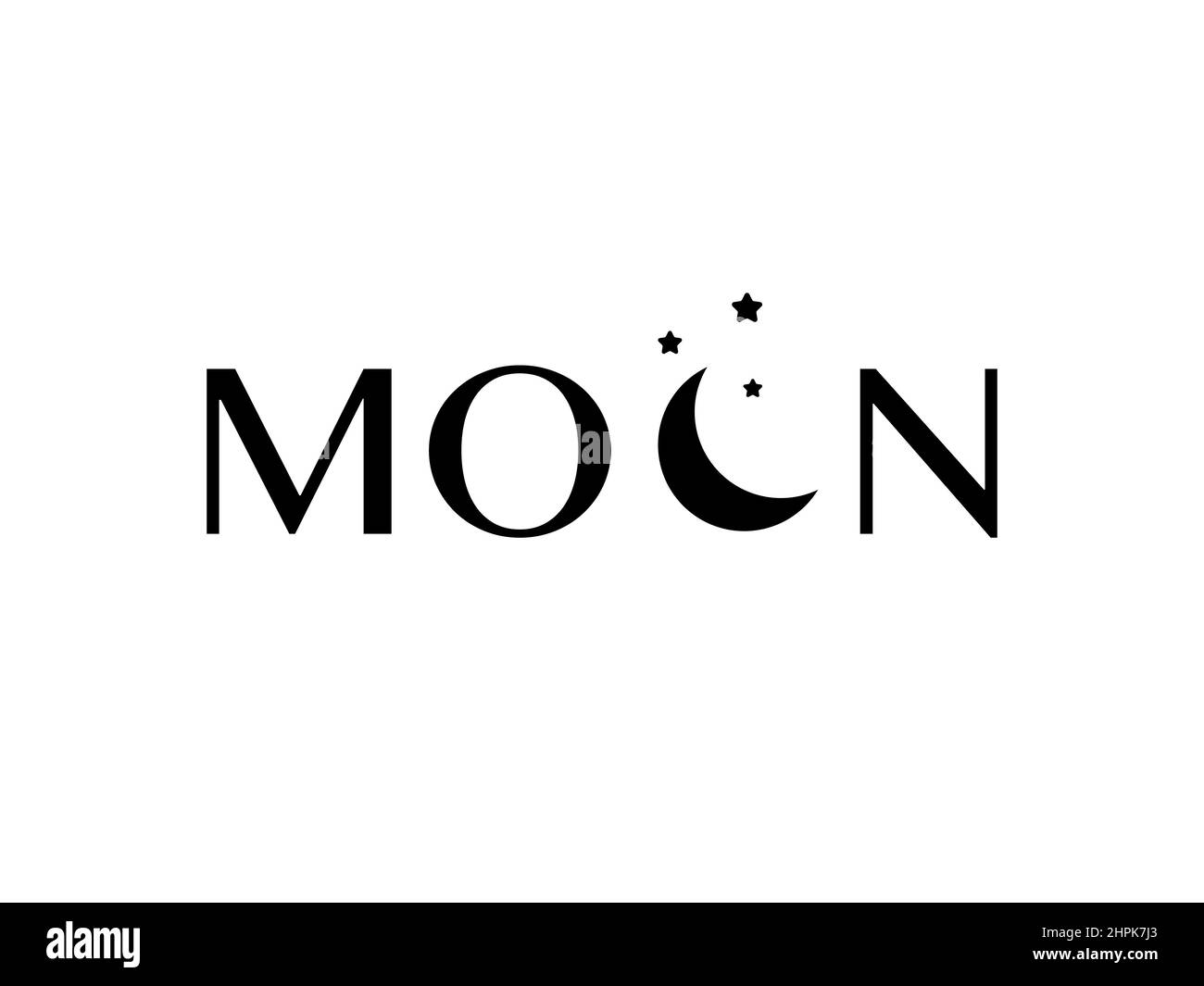 Moon stars logo illustration. Astrology icon and tattoo art background ...