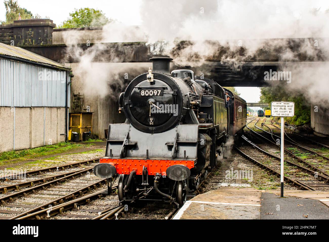 British Railways Standard Steam Locomotive 80097 Class 4MT 2-6-4T tank ...