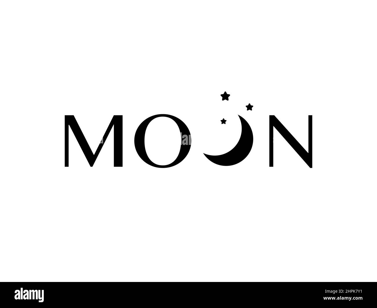 Moon stars logo illustration. Astrology icon and tattoo art background ...