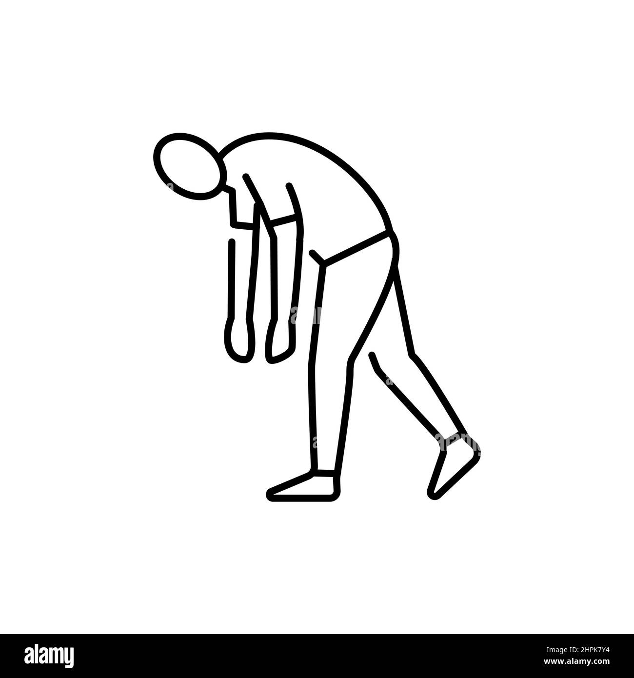 Fatigue color line icon. Human diseases. Pictogram for web page, mobile ...