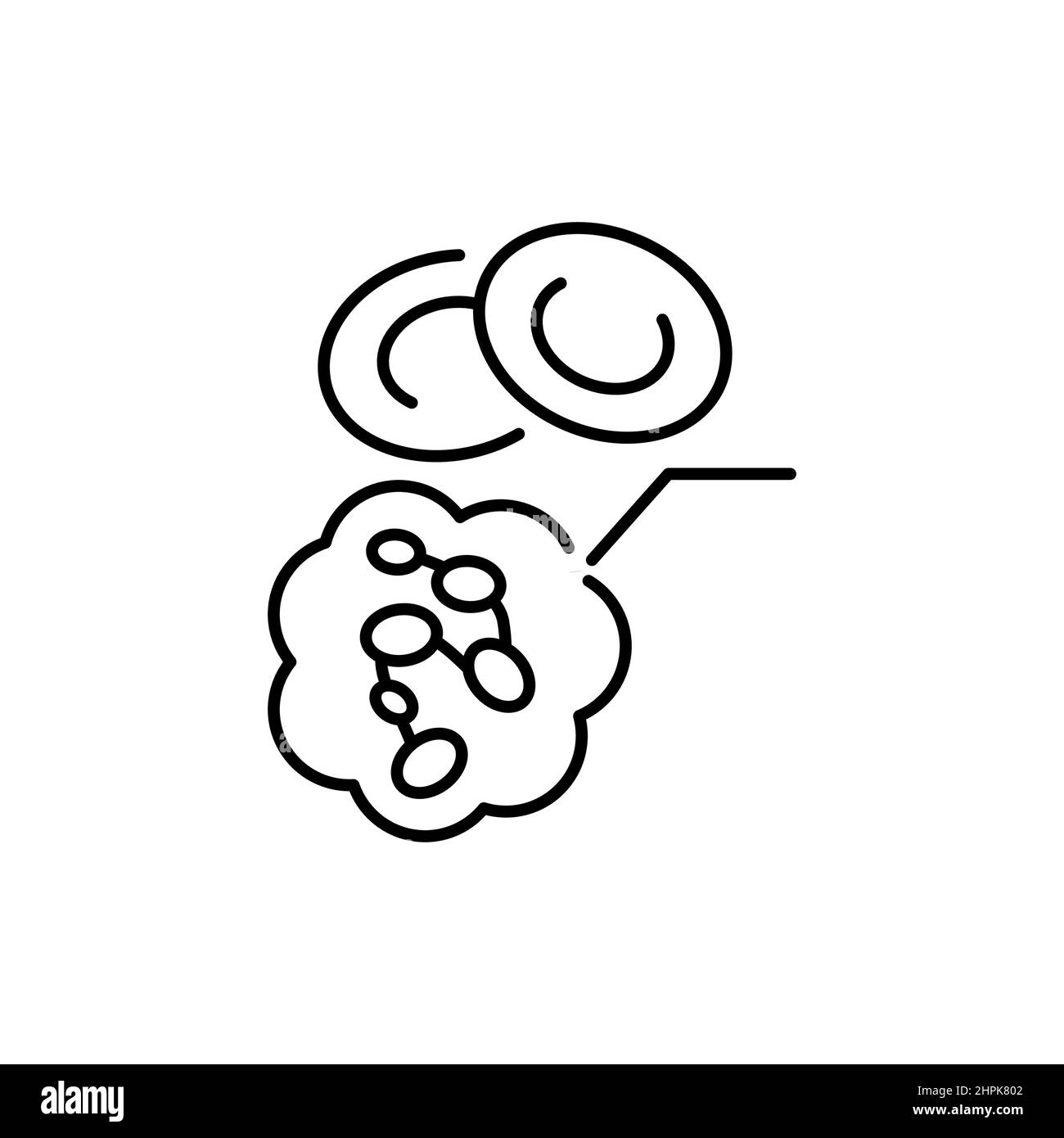 Megaloblastic anemy color line icon. Human diseases. Pictogram for web ...