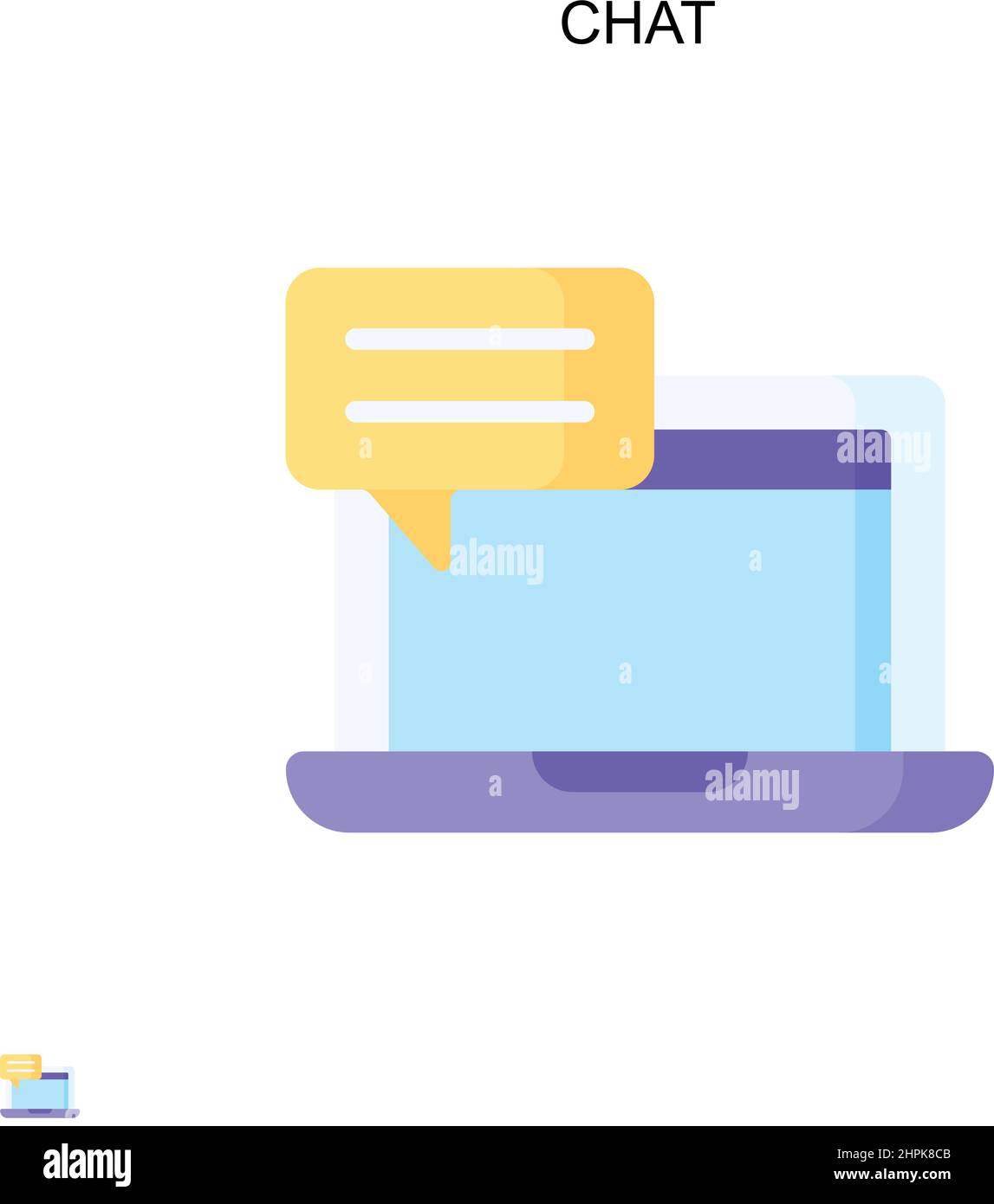 Chat Simple vector icon. Illustration symbol design template for web ...