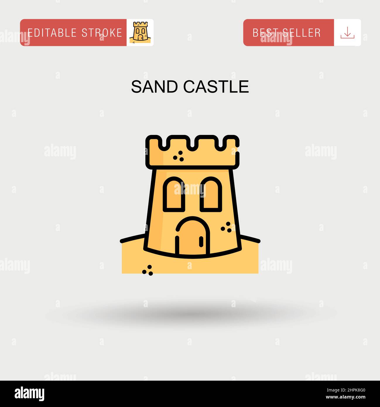 Sand castle Simple vector icon Stock Vector Image & Art - Alamy