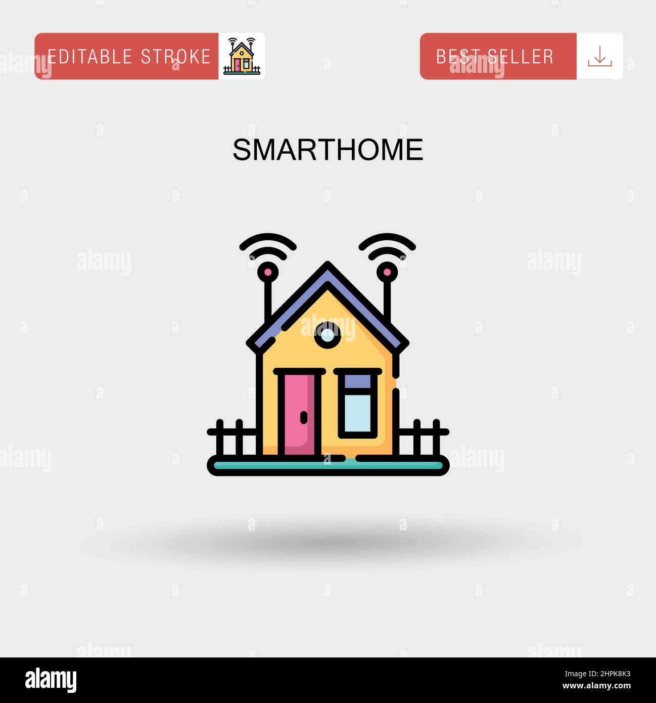 Smarthome Simple vector icon Stock Vector Image & Art - Alamy