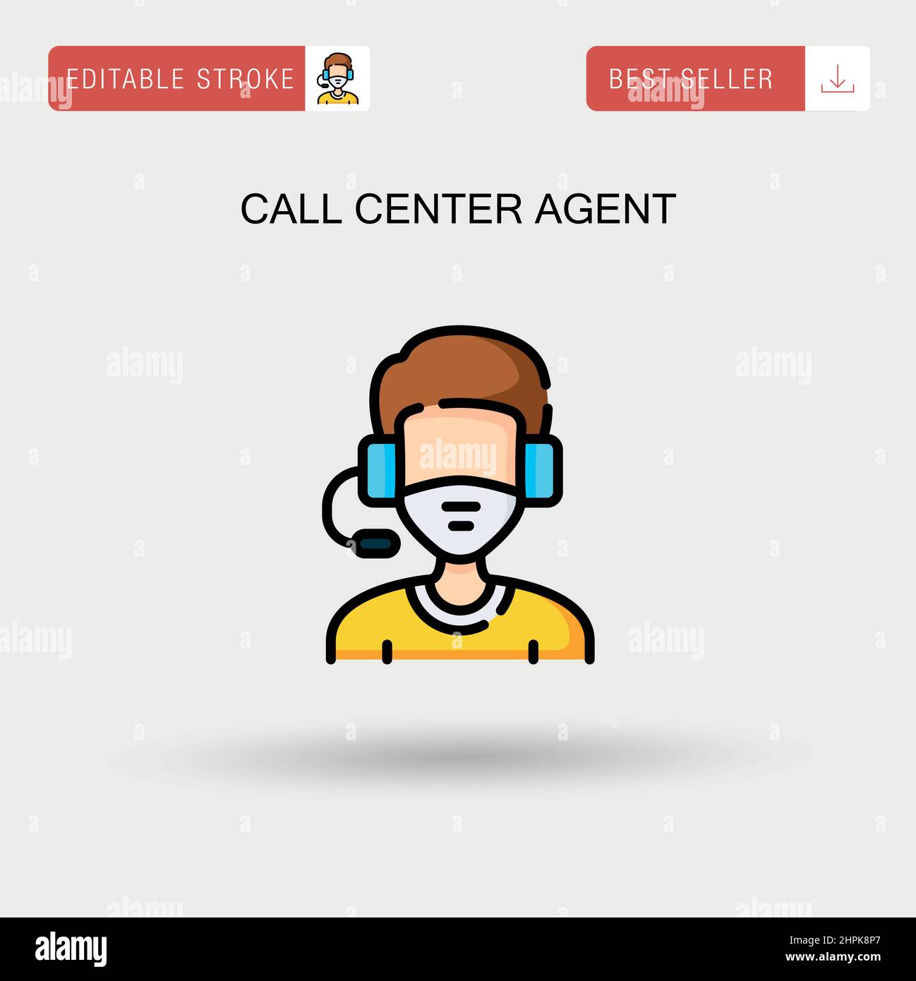 Female call center agent Stock Vector Images - Alamy