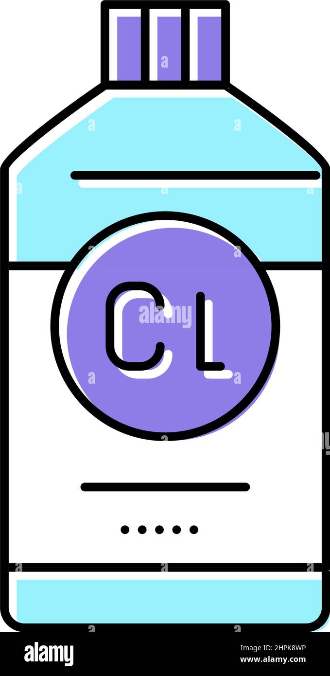 bleach chemical liquid color icon vector illustration Stock Vector ...