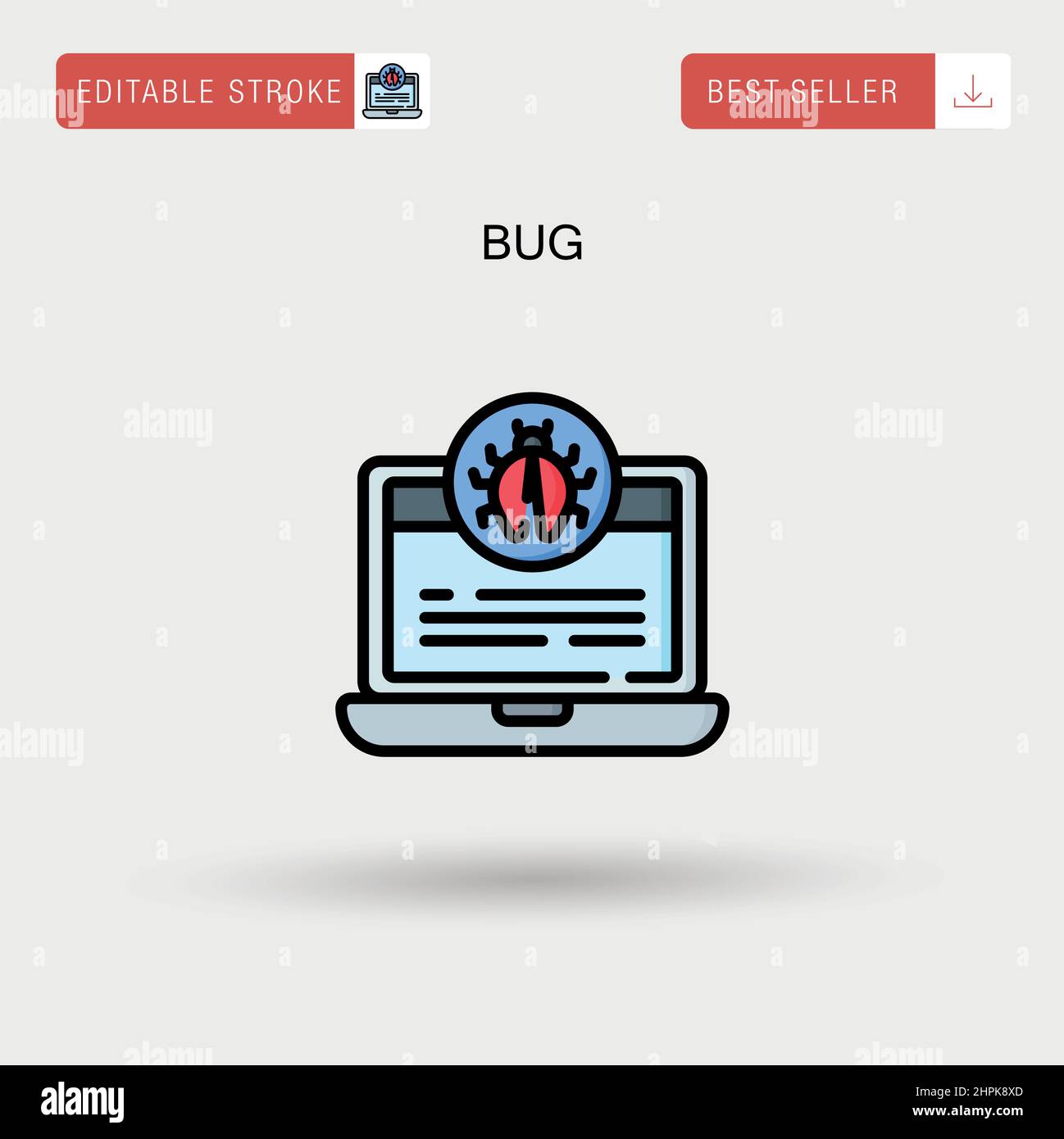 Bug Simple vector icon Stock Vector Image & Art - Alamy
