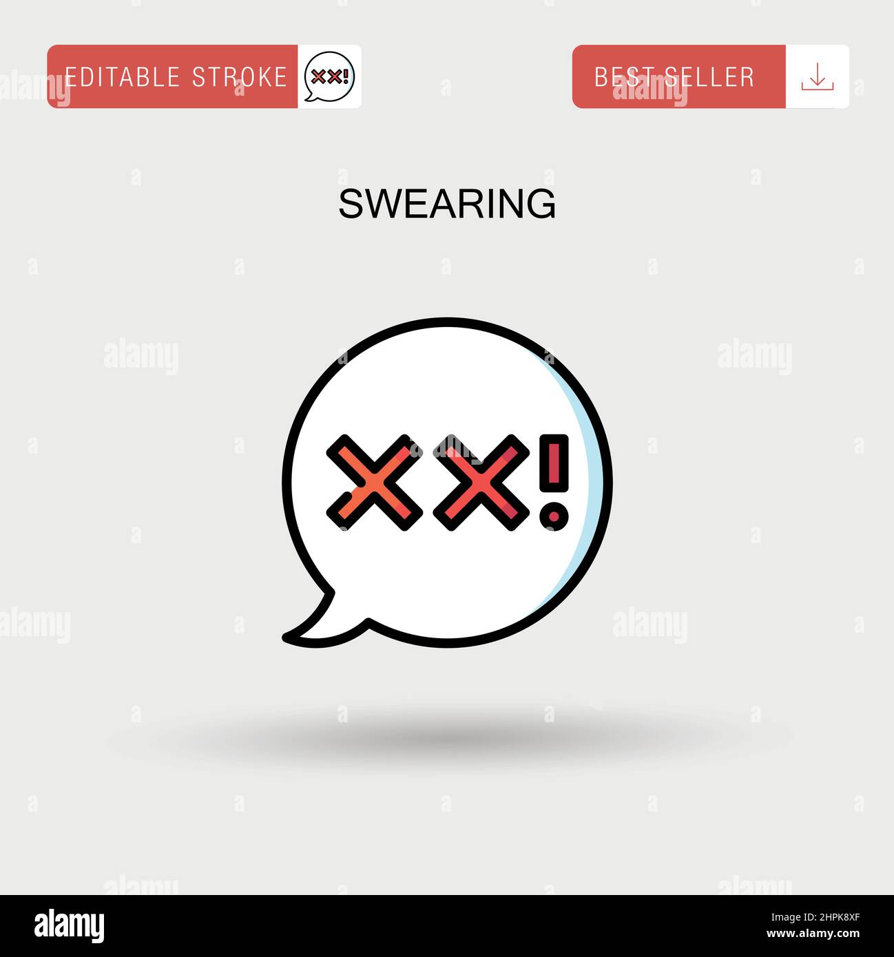 Swearing Simple vector icon Stock Vector Image & Art - Alamy
