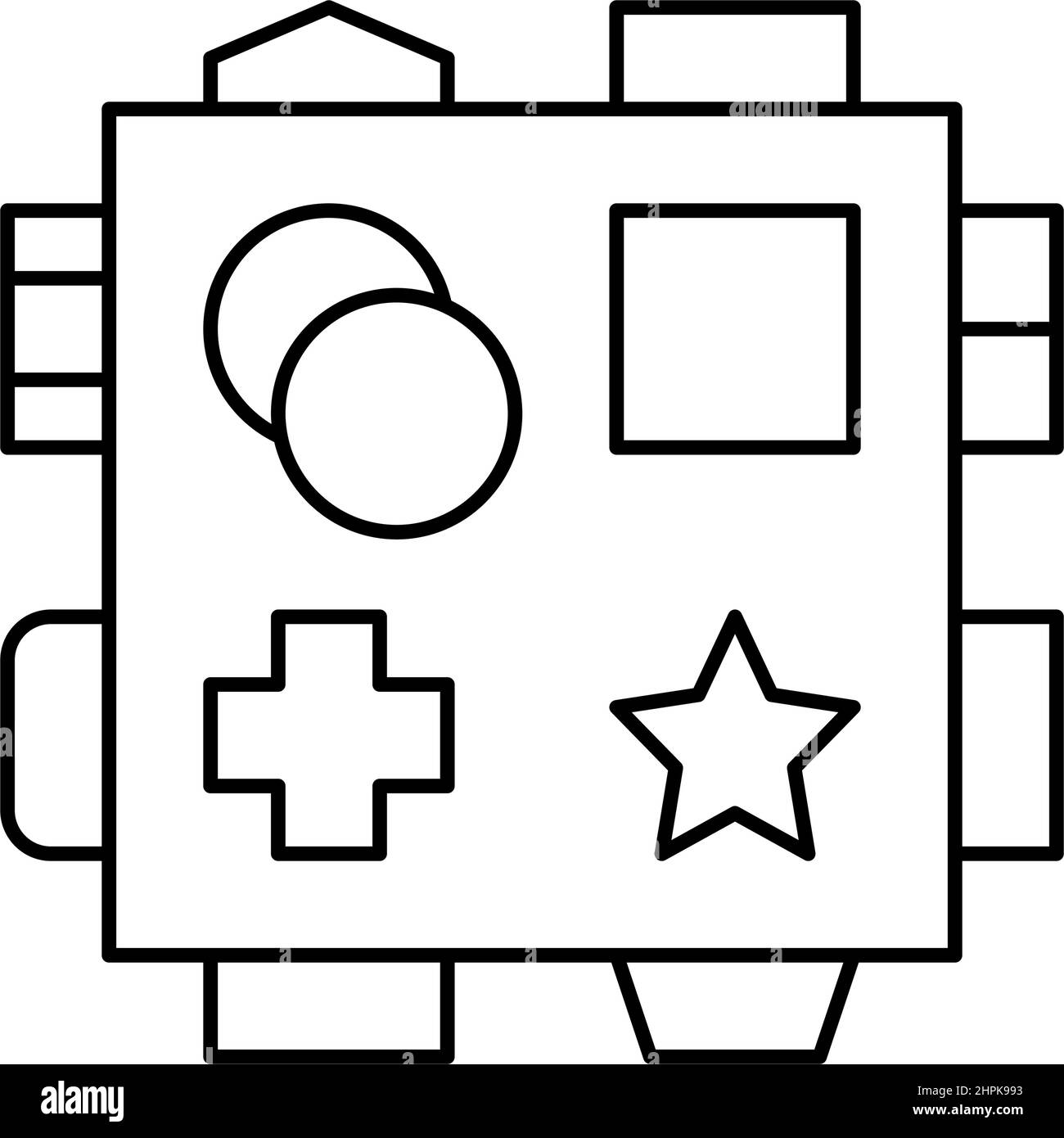 early learning toys line icon vector illustration Stock Vector Image ...