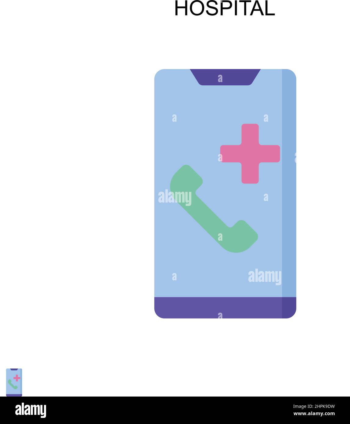 Hospital Simple vector icon. Illustration symbol design template for ...