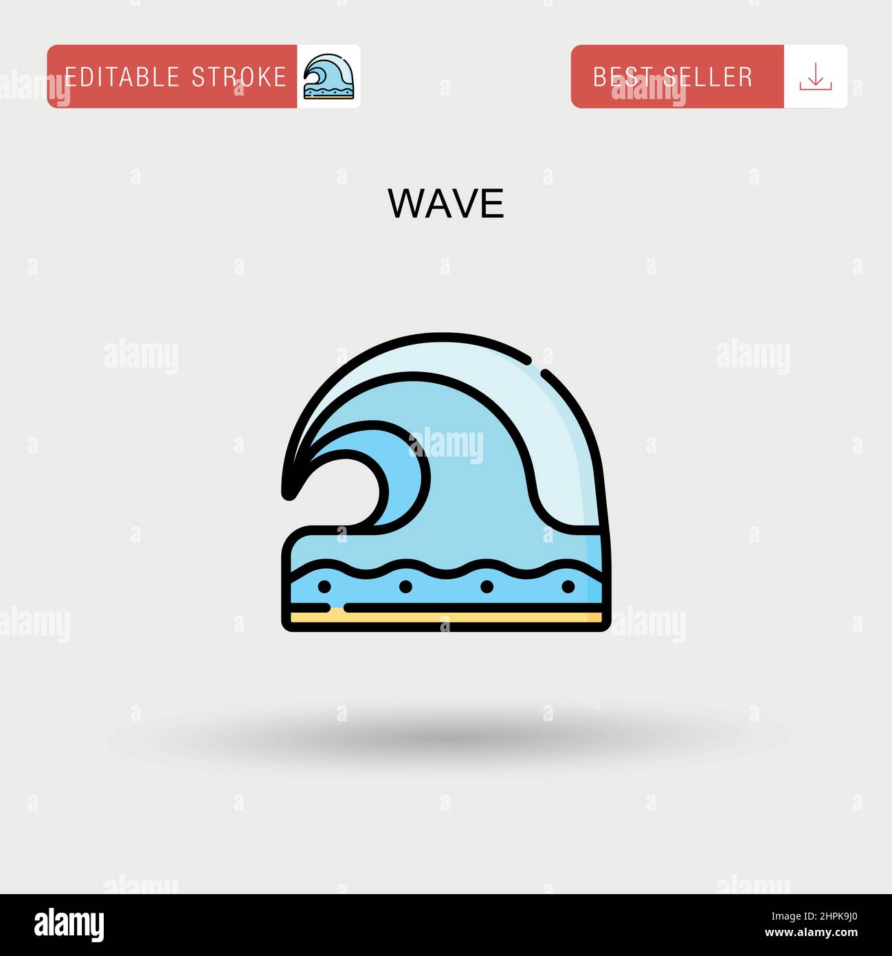 Wave Simple vector icon Stock Vector Image & Art - Alamy