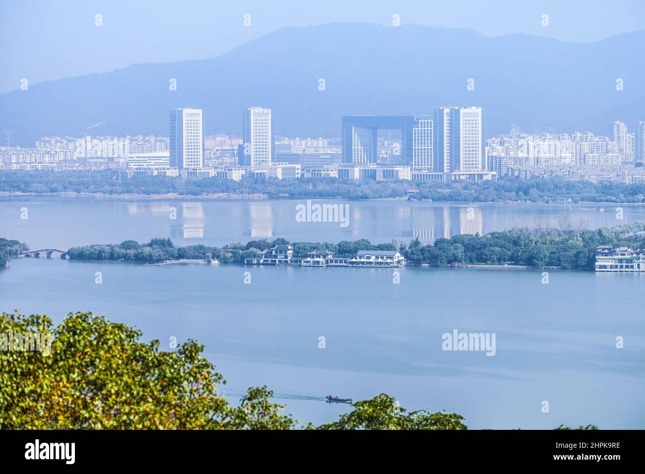 The taihu lake and city Stock Photo - Alamy