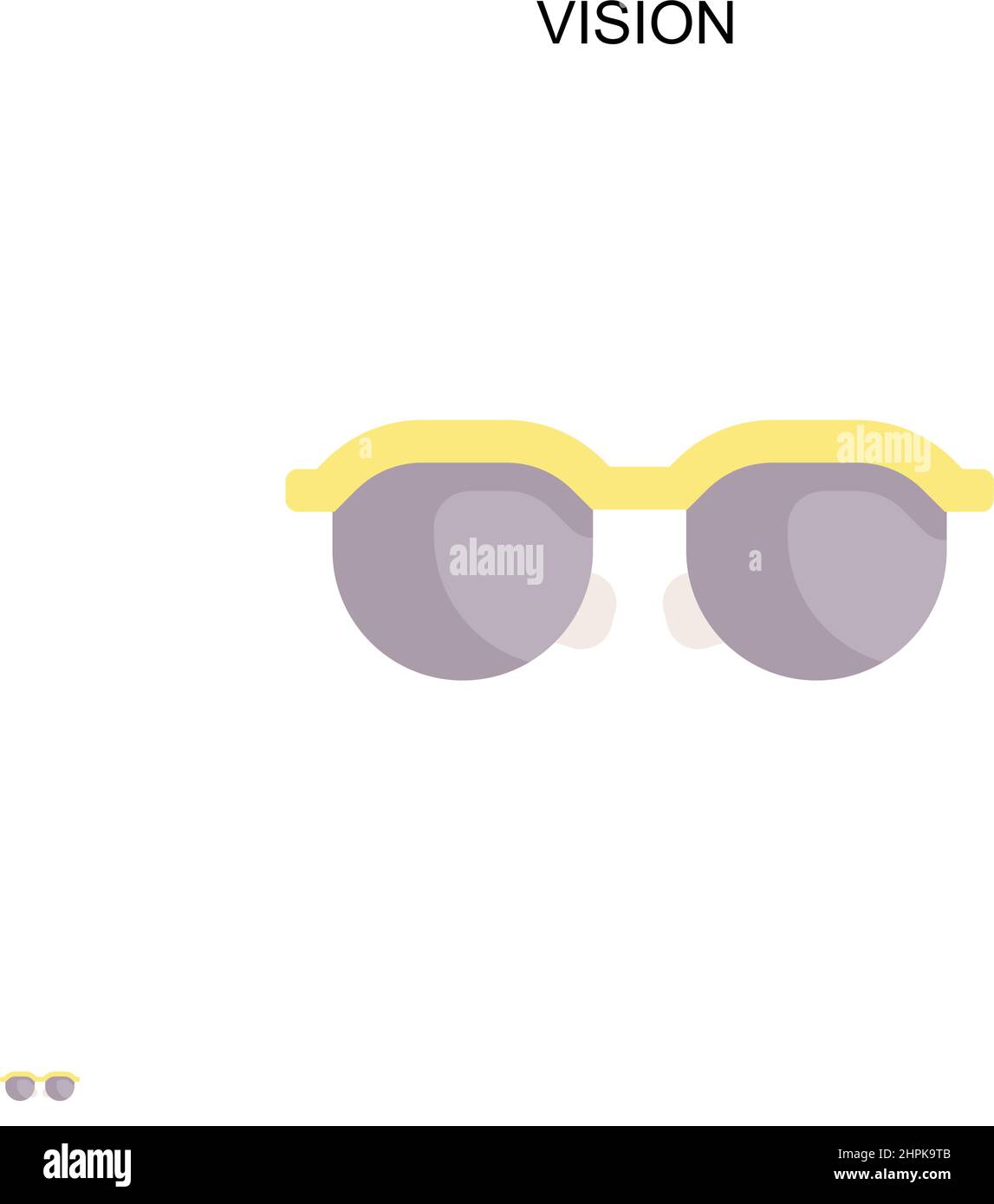 Vision Simple vector icon. Illustration symbol design template for web ...