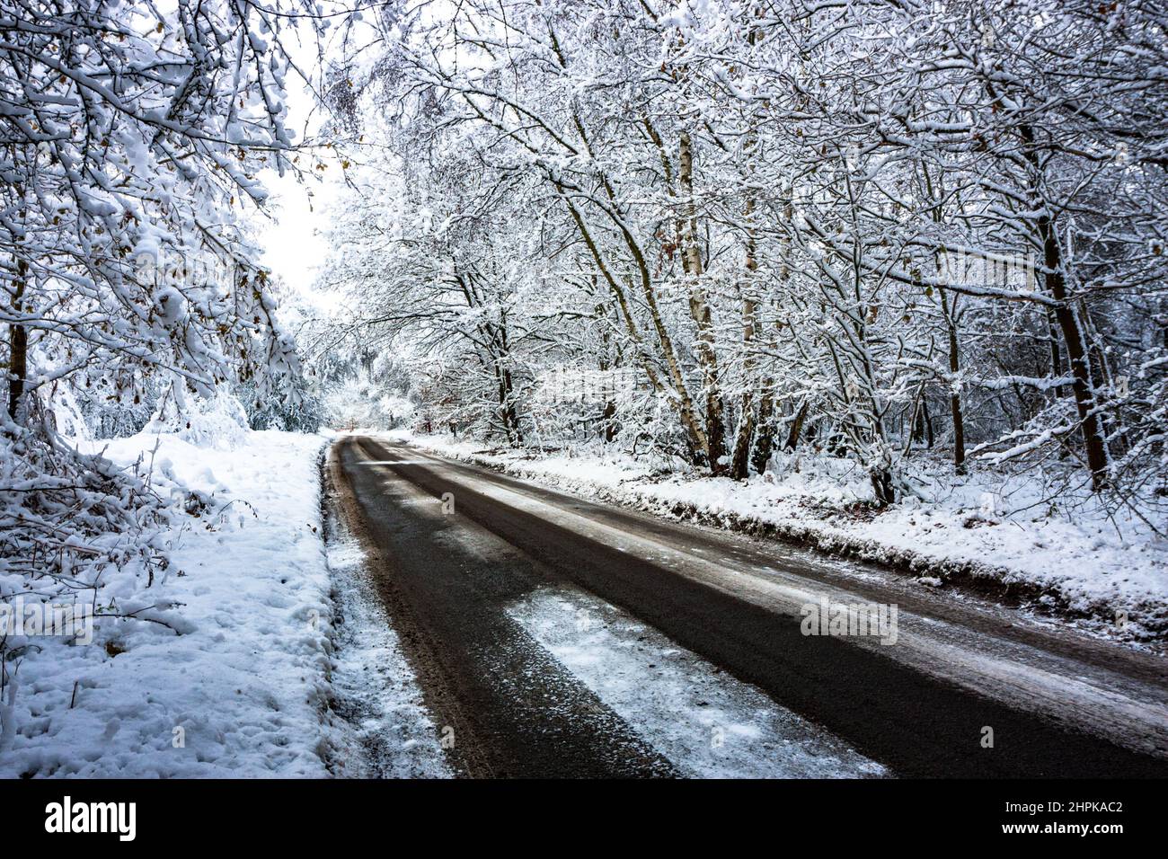 A typical winter landscape scene in England, Great Britain Stock Photo ...