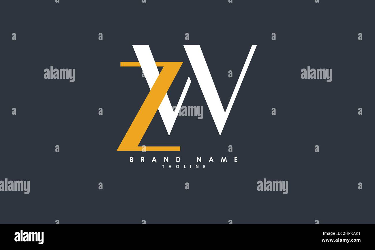 Alphabet letters Initials Monogram logo ZW, WZ, Z and W Stock Vector ...