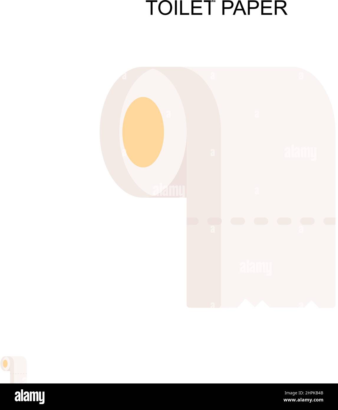 Toilet paper Simple vector icon. Illustration symbol design template ...