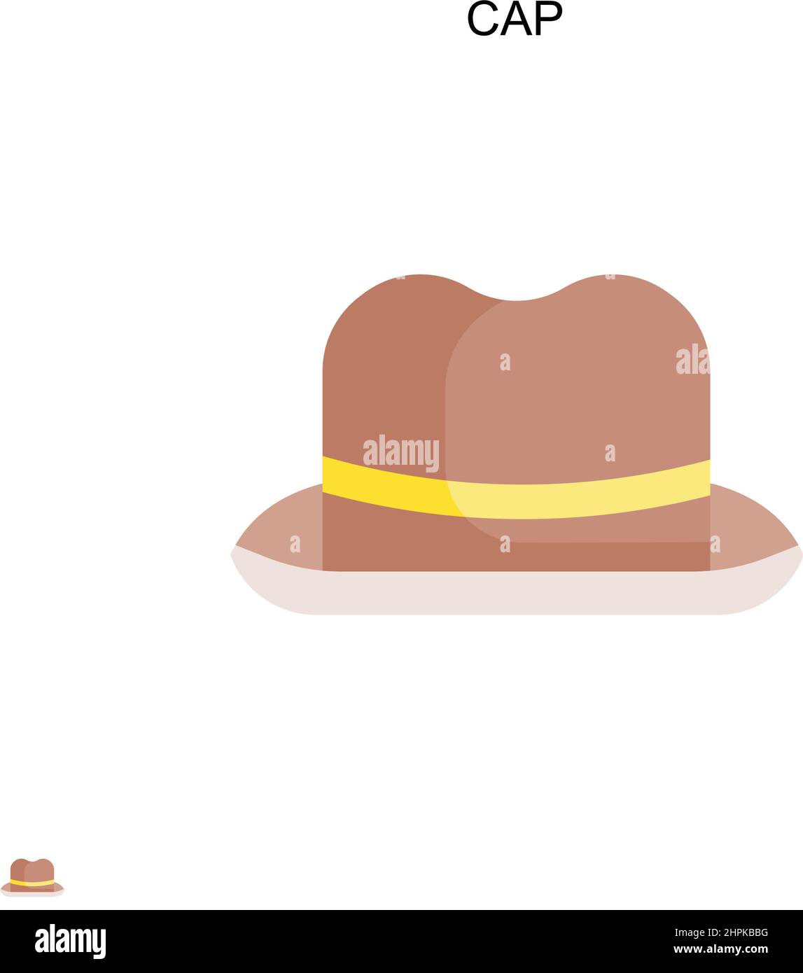 Cap Simple vector icon. Illustration symbol design template for web ...