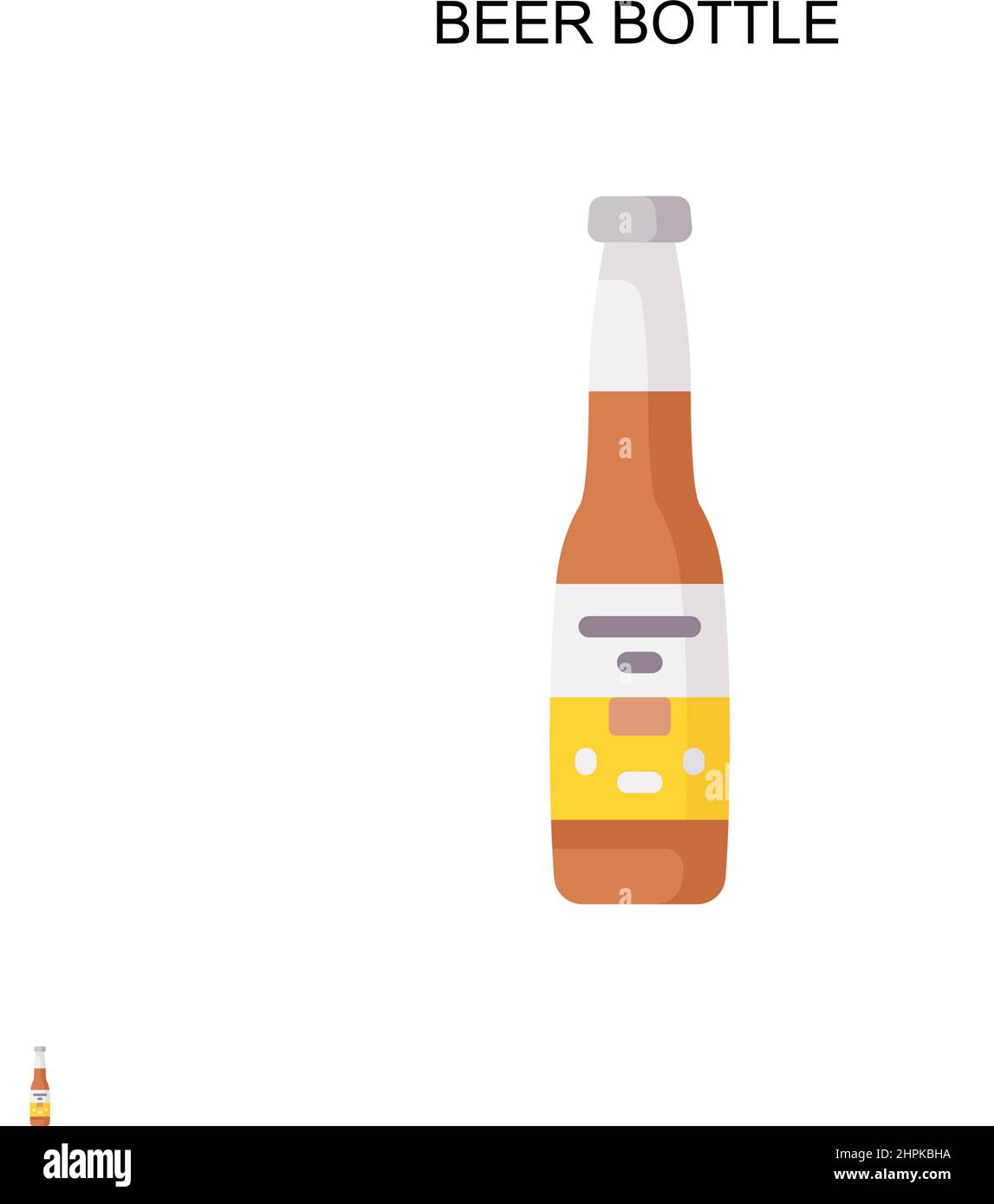 Beer bottle Simple vector icon. Illustration symbol design template for ...