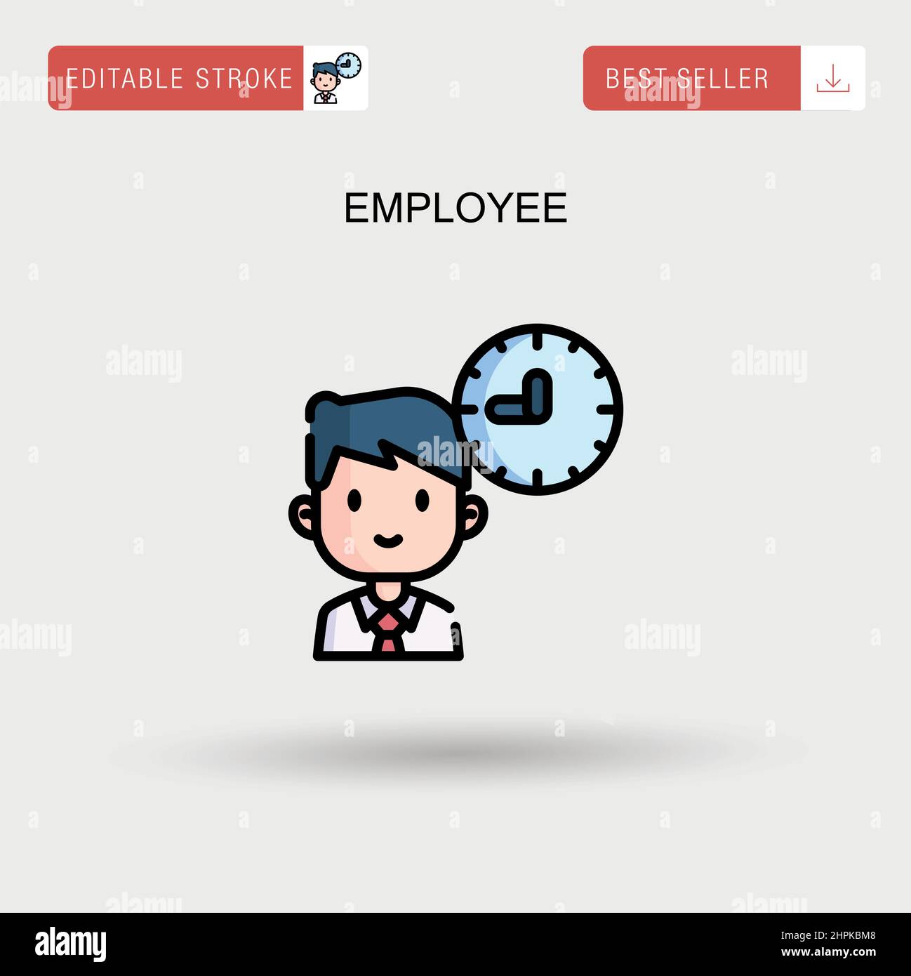 Employee Simple vector icon Stock Vector Image & Art - Alamy