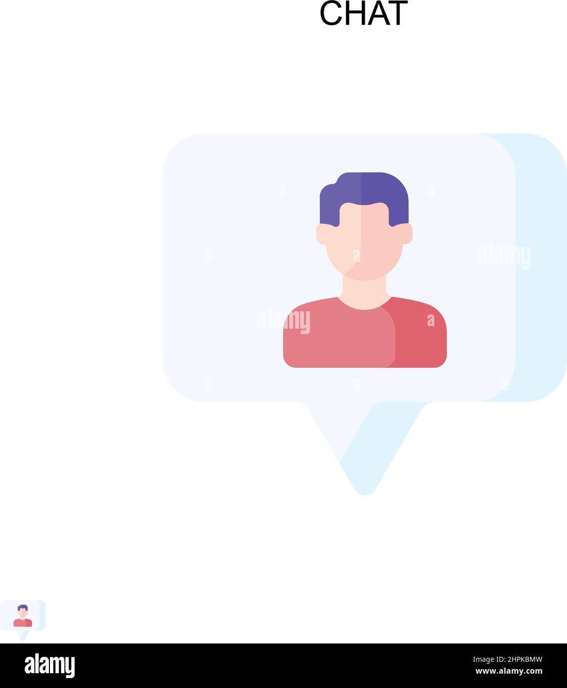 Chat Simple vector icon. Illustration symbol design template for web ...