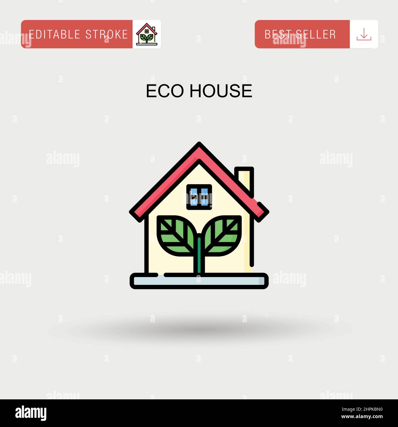 Eco house Simple vector icon Stock Vector Image & Art - Alamy