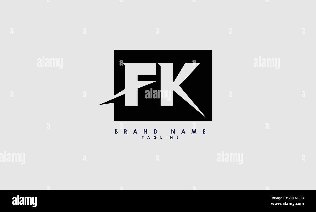 Alphabet letters Initials Monogram logo FK, KF, F and K Stock Vector ...