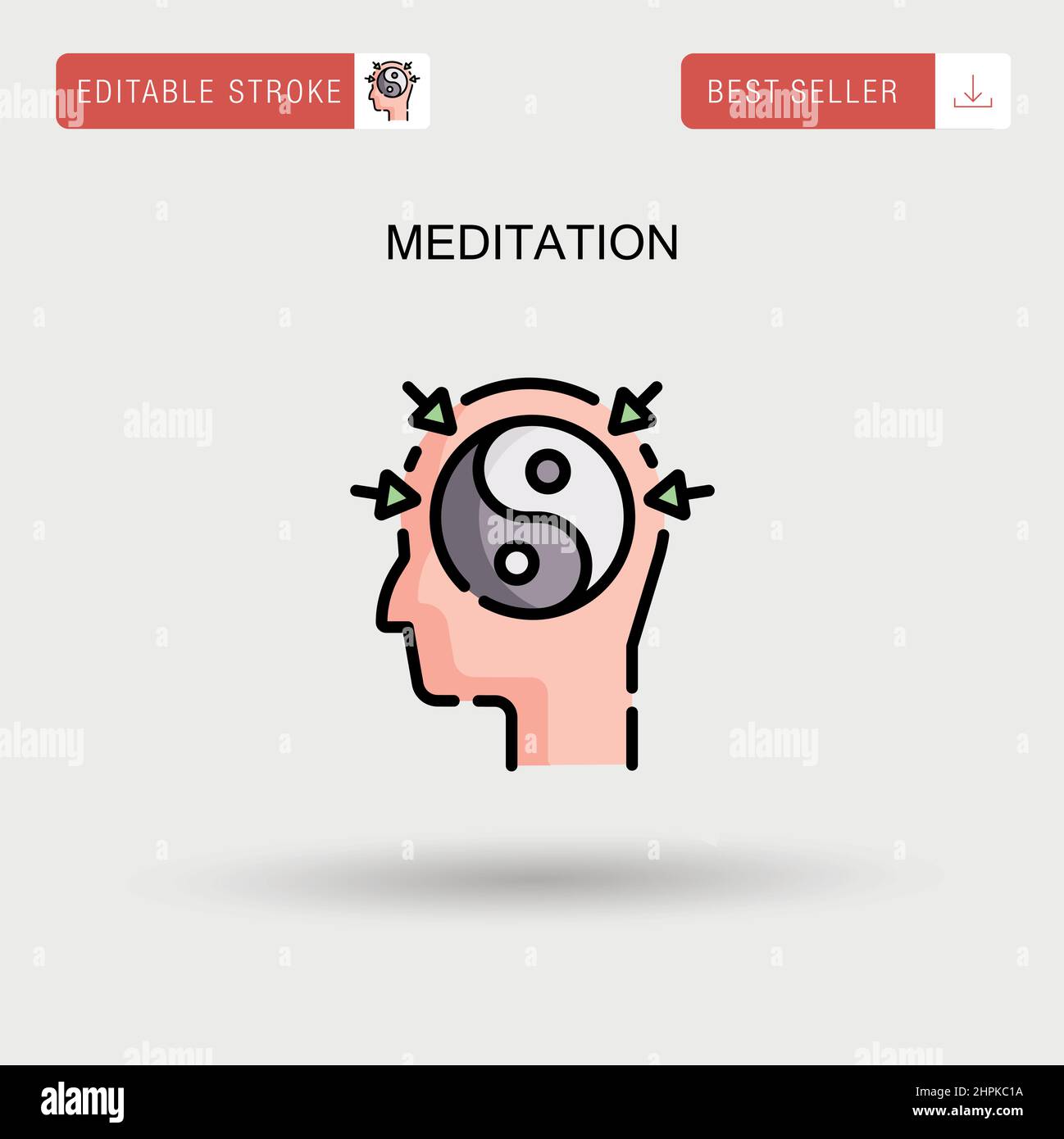 Meditation Simple vector icon Stock Vector Image & Art - Alamy