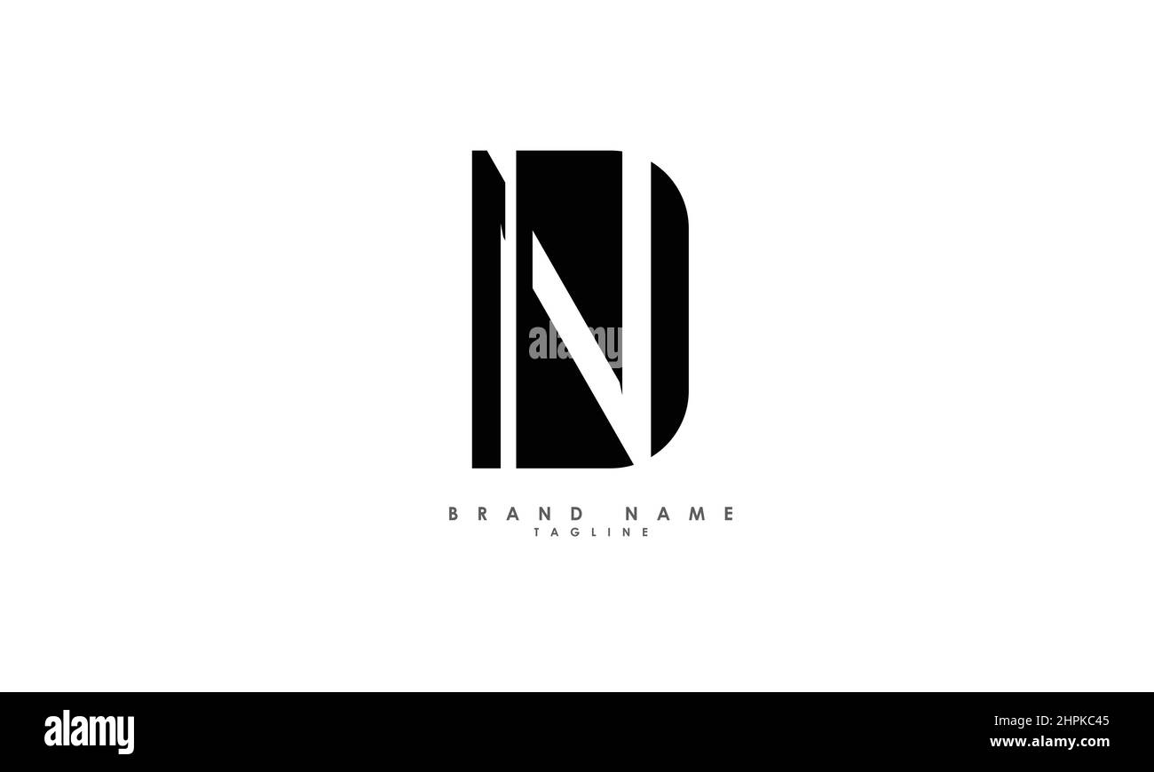 Alphabet letters Initials Monogram logo ND, DN, N and D Stock Vector ...