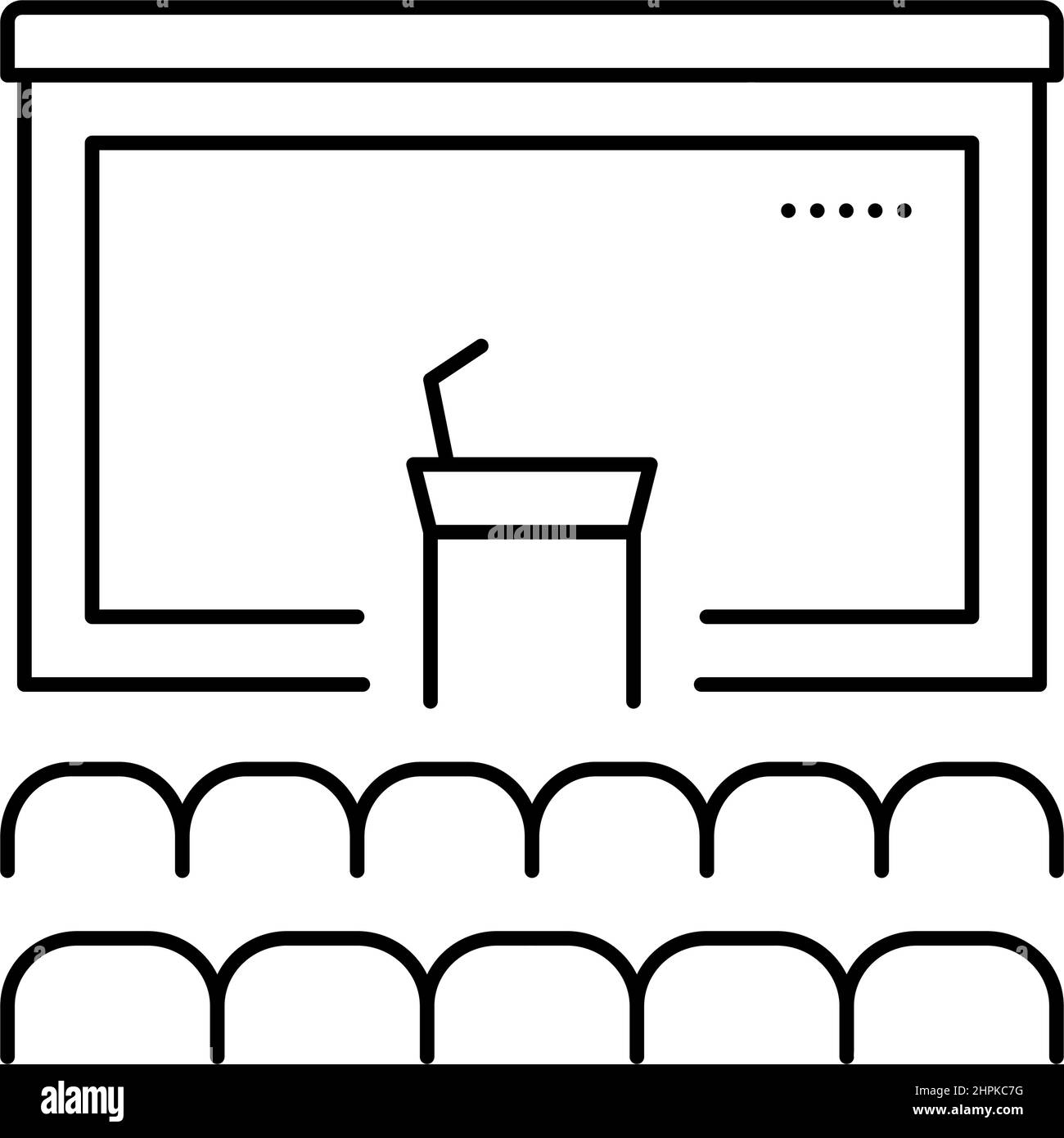 conference hall line icon vector illustration Stock Vector Image & Art ...