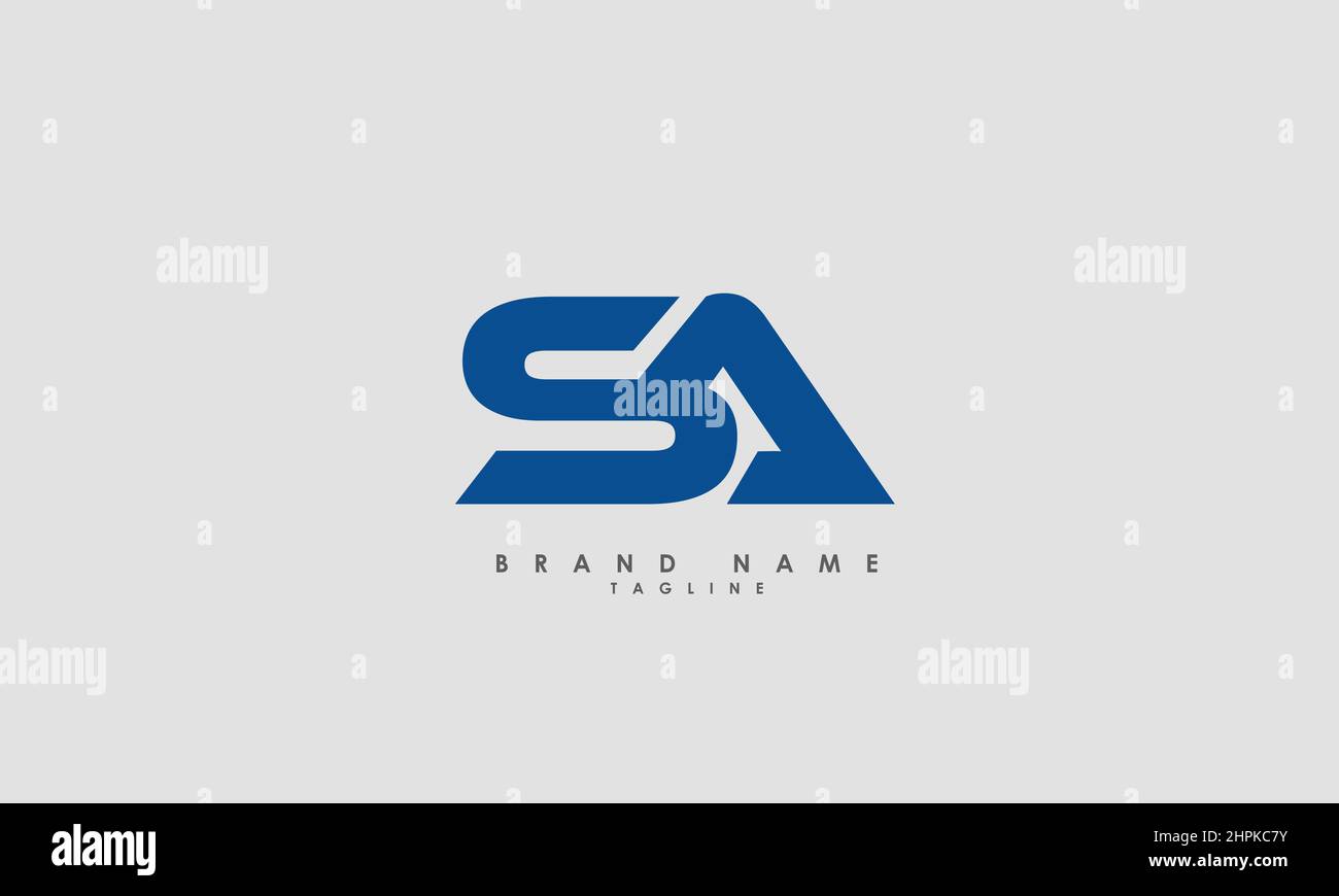 Alphabet letters Initials Monogram logo SA, AS, S and A Stock Vector ...