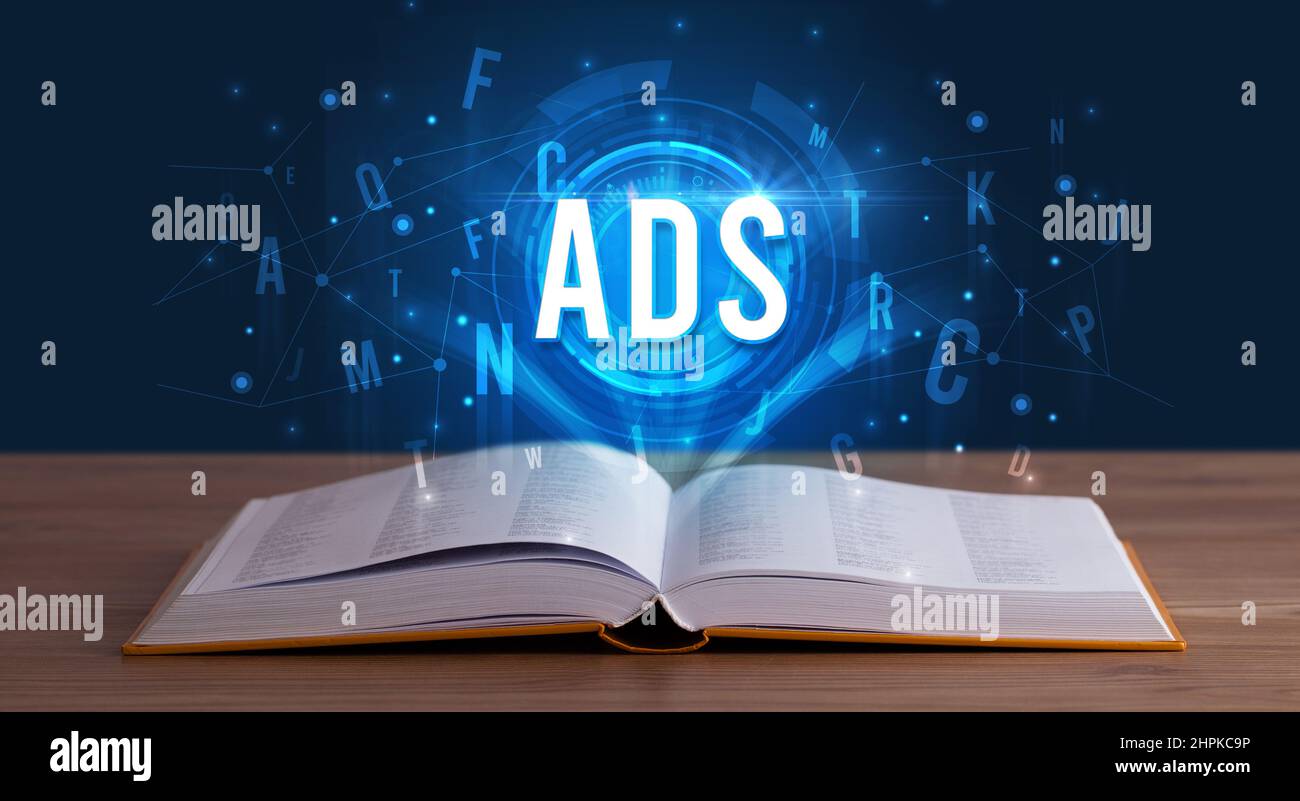Technology abbreviation coming out from an open book Stock Photo - Alamy