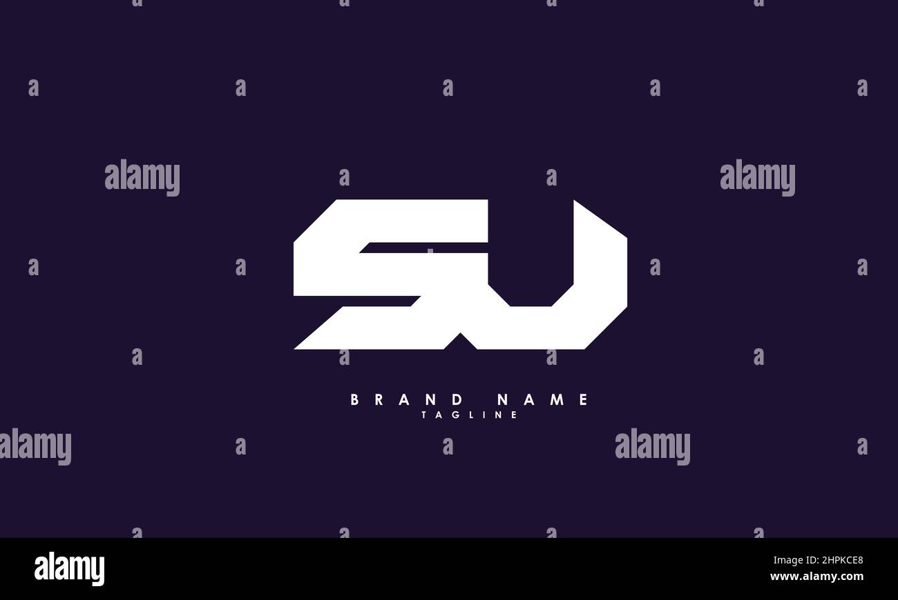 Alphabet letters Initials Monogram logo SU, US, S and U Stock Vector ...