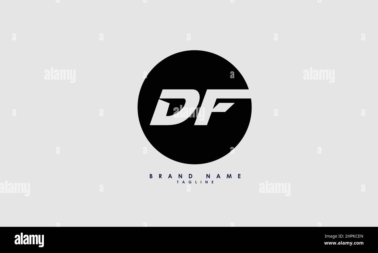 Alphabet letters Initials Monogram logo DF, FD, D and F Stock Vector ...