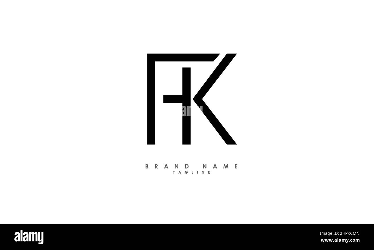 Alphabet letters Initials Monogram logo FK, KF, F and K Stock Vector ...