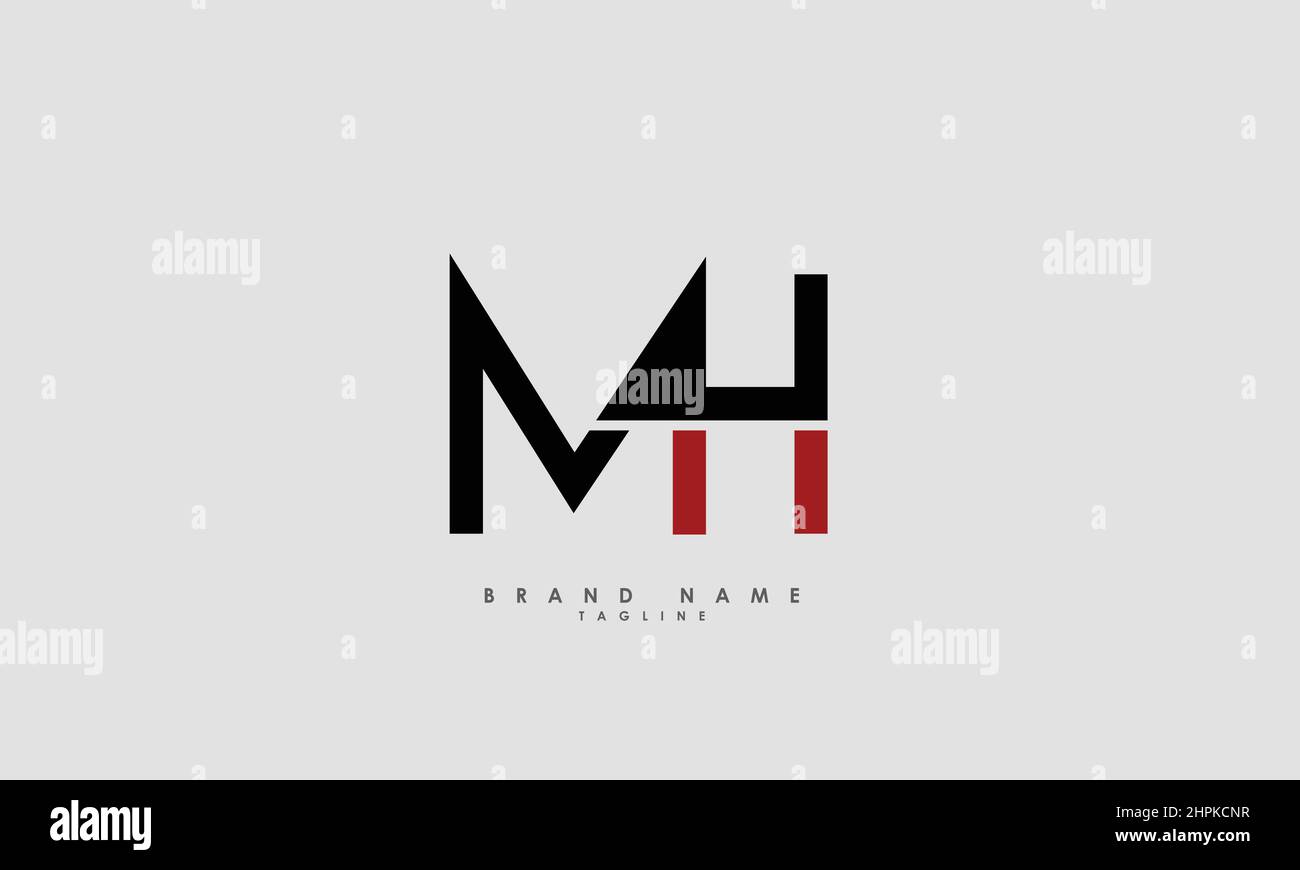 Alphabet letters Initials Monogram logo MH, HM, M and H Stock Vector ...