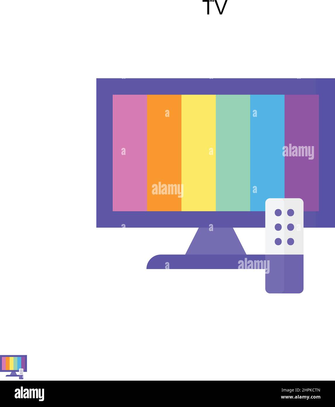 Tv Simple vector icon. Illustration symbol design template for web ...
