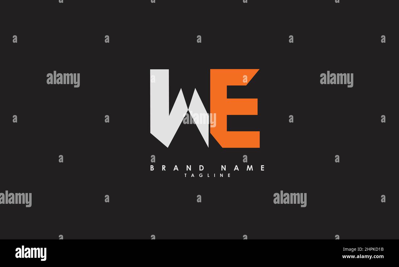 Alphabet letters Initials Monogram logo WE, EW, W and E Stock Vector ...