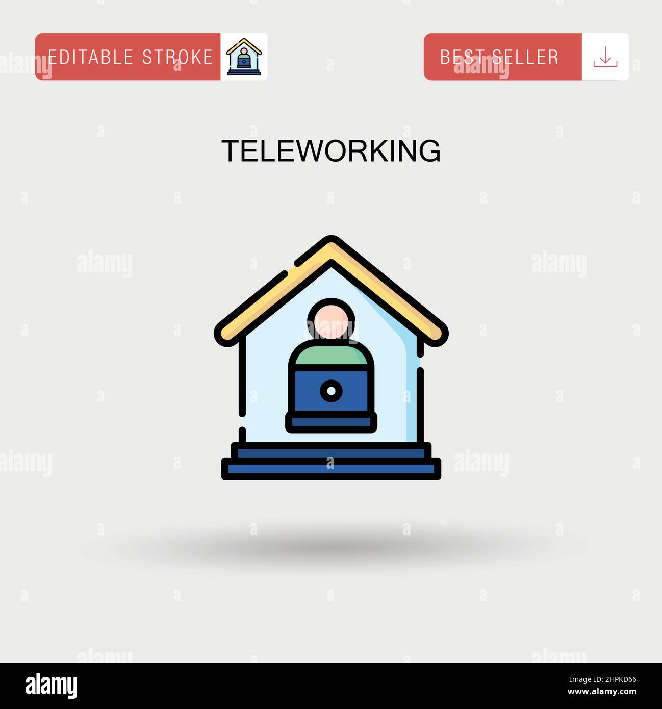 Teleworking Simple vector icon Stock Vector Image & Art - Alamy