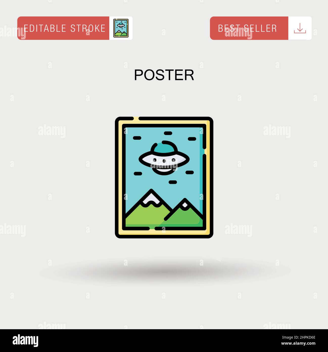 Poster Simple vector icon Stock Vector Image & Art - Alamy