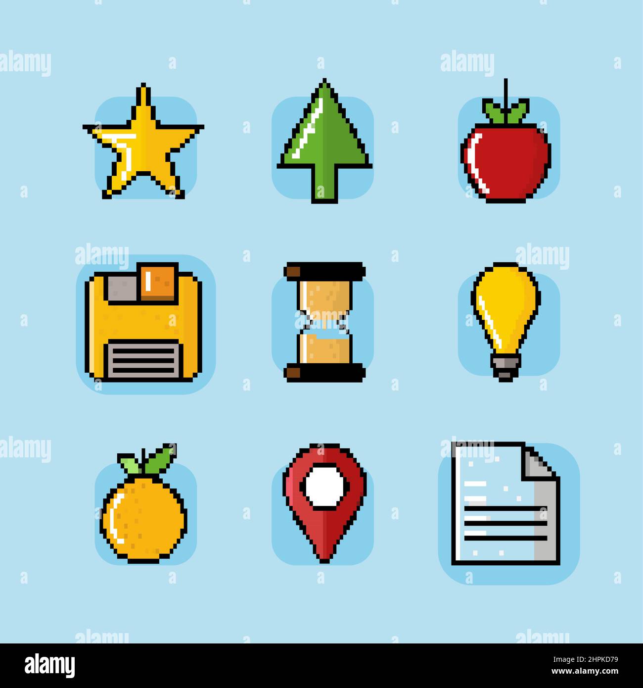icons pixelated design Stock Vector Image & Art - Alamy