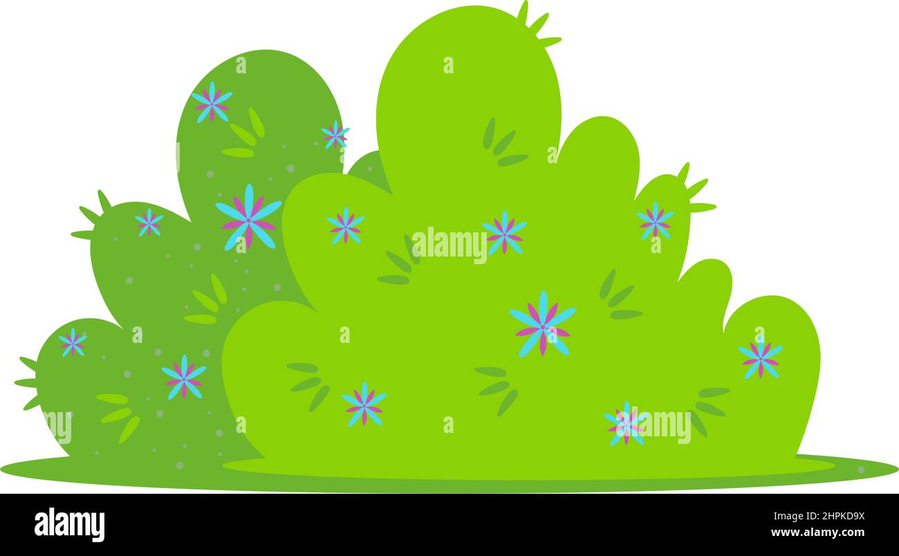bush with flowers Stock Vector Image & Art - Alamy