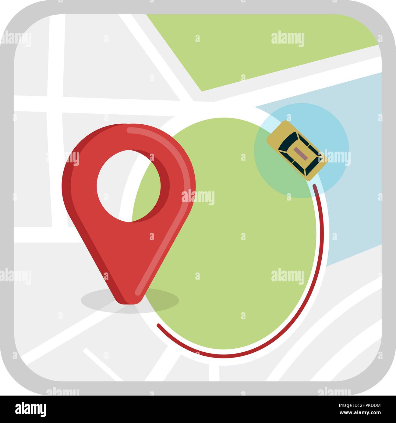 taxi tracking route Stock Vector Image & Art - Alamy