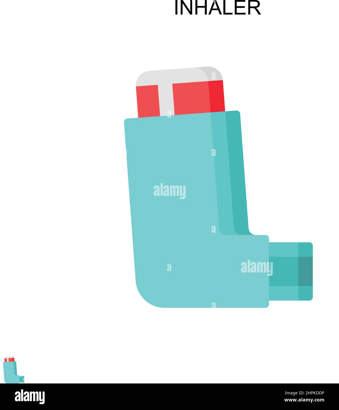 Inhaler Simple vector icon. Illustration symbol design template for web ...