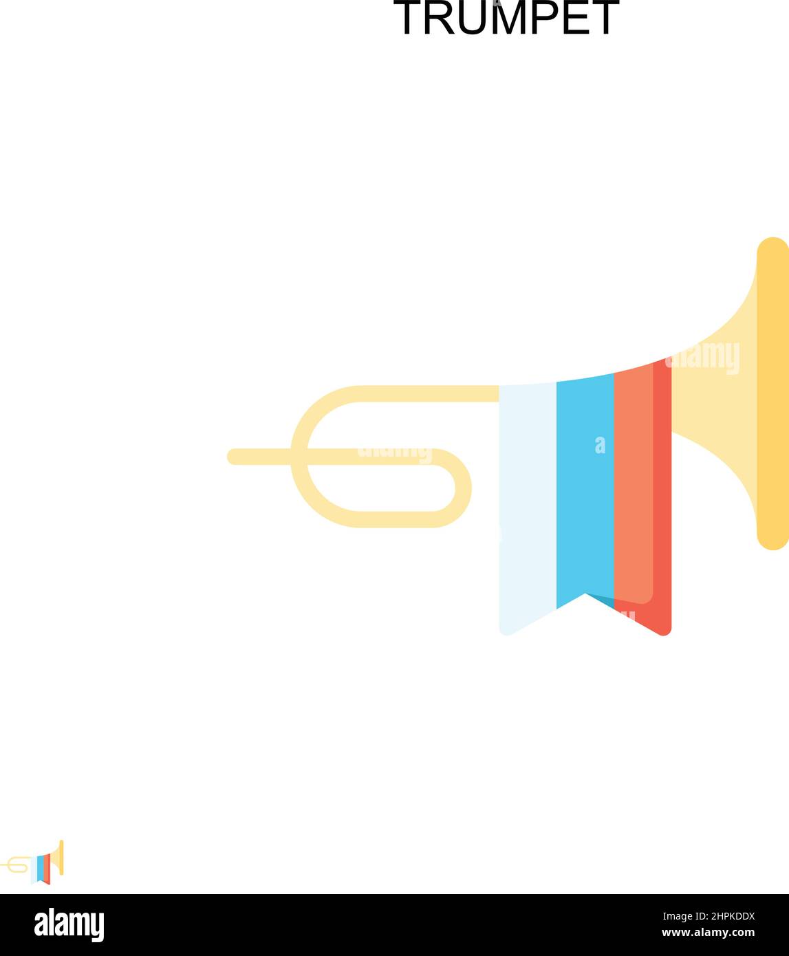 Trumpet Simple vector icon. Illustration symbol design template for web ...