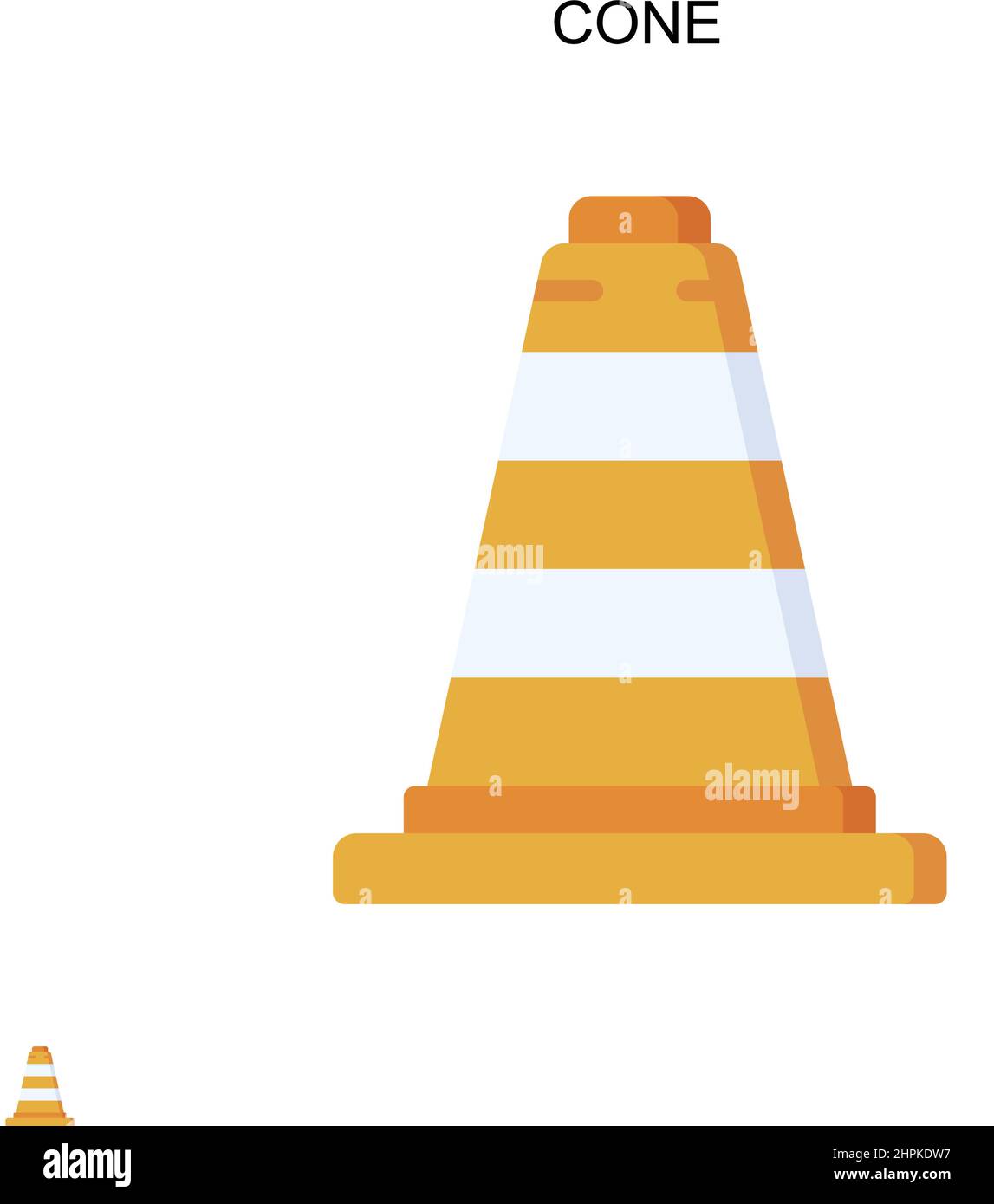 Cone Simple vector icon. Illustration symbol design template for web ...