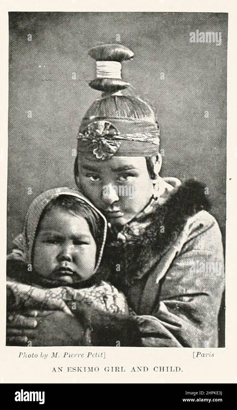 An Eskimo Girl and Child From the book The living races of mankind ...
